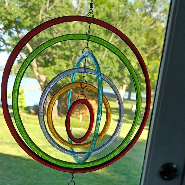 Koi Fused Glass Rectangular Platter 12x6 Inch True Blue With Rainbow ...