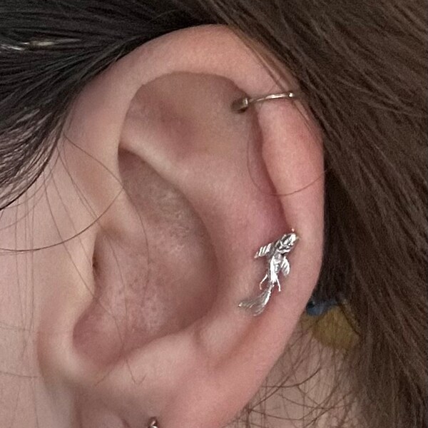 Right or Left Facing Koi Fish 14k White Gold From Junipurr, Perfect for ...