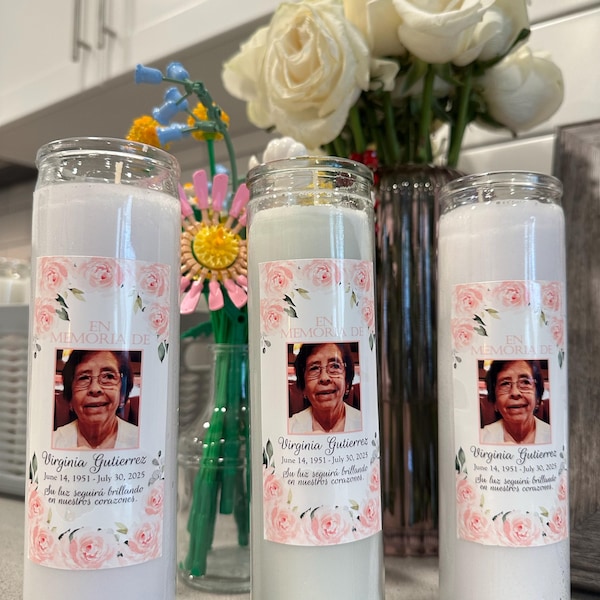 Funeral Remembrance Candle Labels, Funeral Prayer Candle Sticker Labels ...