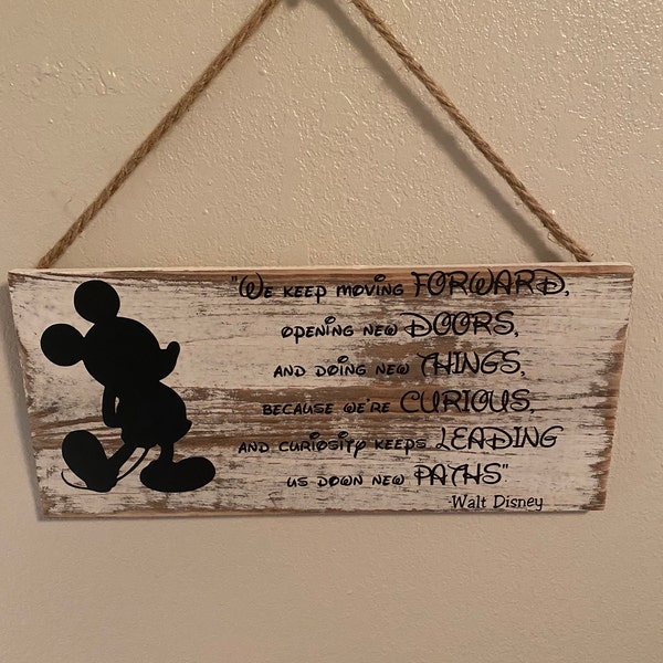 Disney Sign, Walt Disney Quote, Disney Home Decor Sign, Rustic Disney ...