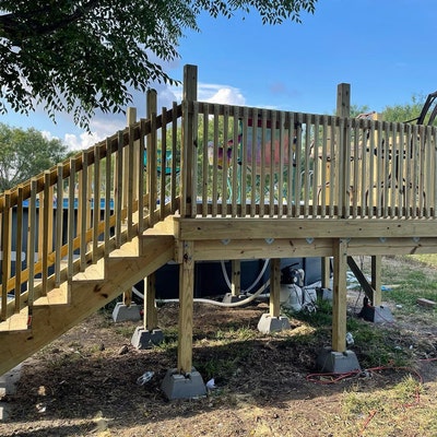 Plans for Above Ground Pool Deck 12x14 24' Round Pool 52 High - Etsy