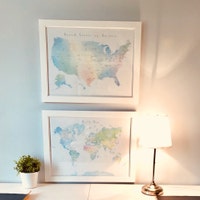 World Map With Countries, PRINTABLE Map of the World Wall Art ...