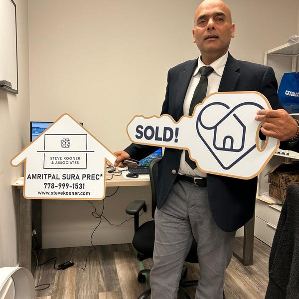 2 Pack Personalized Real Estate Marketing Closing Signs, Customized ...