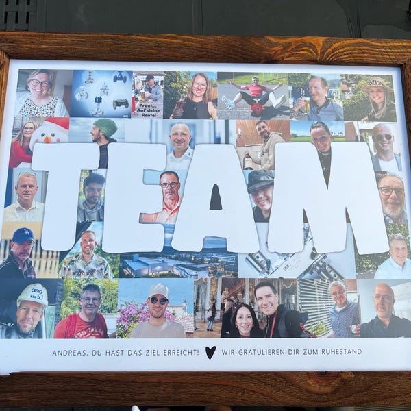 Foto-Poster *TEAM*, personalisiertes Geschenk, Foto-Collage, Abschied ...
