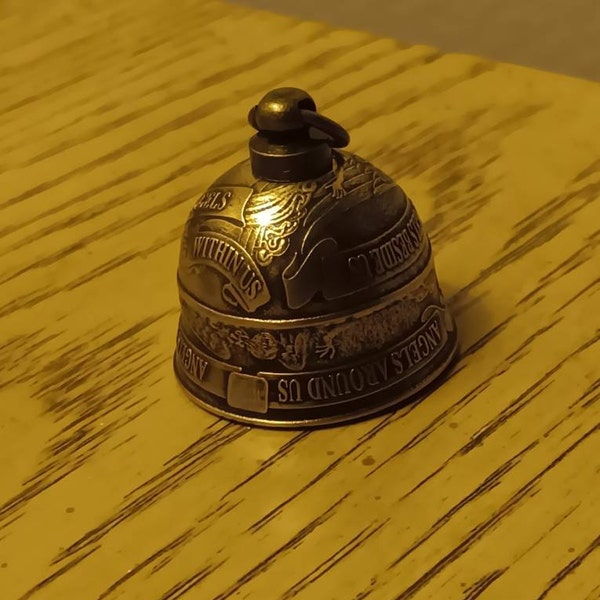 Motorcycle Gremlin Angel Bell - Made From Two Angel Medallions - Etsy