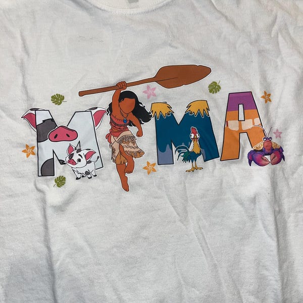 Moana Dad Moana Mom, Dad Mom Moana Birthday Tee, Family Moana Matching ...