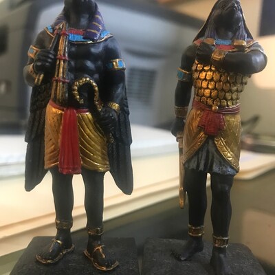 Vintage Horus Mini Statue Small Hand-painted Ancient Egyptian Falcon ...