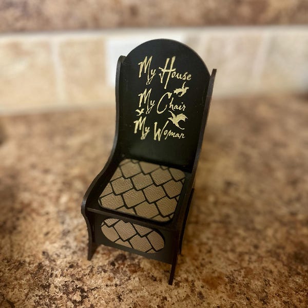 Fourth Wing Inspired Miniature Throne: Wooden Bookshelf Decoration - Etsy