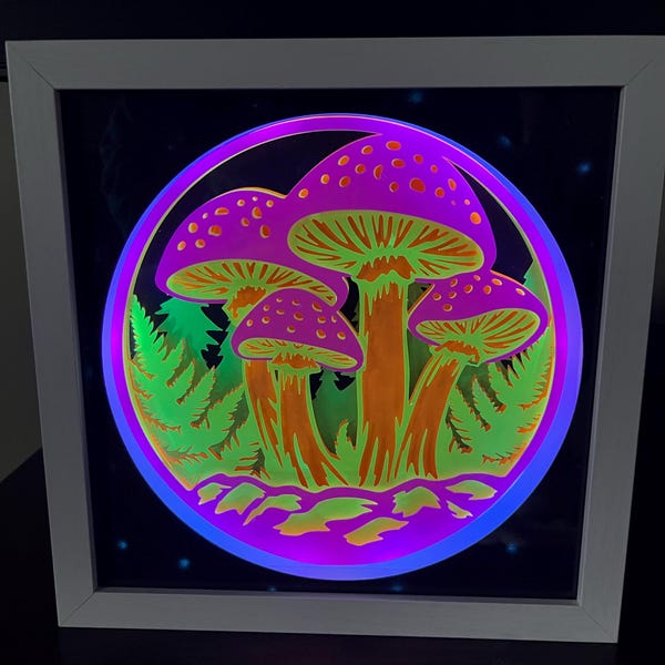 Mushroom Multilayer SVG, DXF Laser Cut, Layered Plywood, Paper Cutting ...