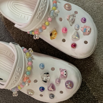 Cute Cartoon Shoe Buckles Set With Chain,crystal Animal Shoe Charms ...