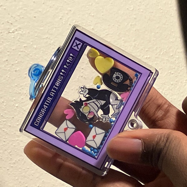 Spamton Deltarune Shaker Charm Keychain - Acrylic Openable Charm - 2 ...