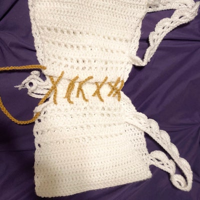 Crochet Pattern for Scrunch Crop Top With Scalloped Straps and ...