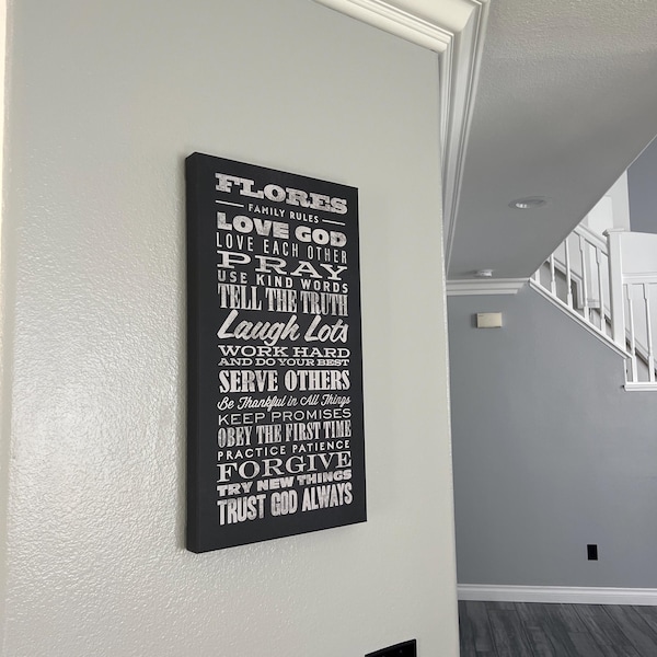 Framed Personalized Canvas Poem, Long Poem, Custom Poem Print, Custom ...