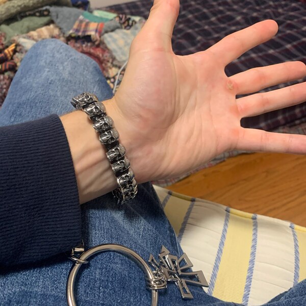 Gothic Runes Viking Engraved Ring, Dimple Encaved Pattern Ring, Black ...