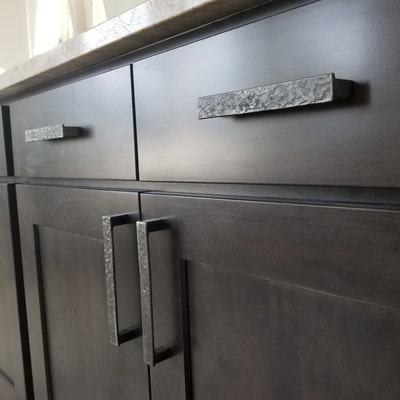 Blacksmith Made Modern Industrial Drawer Pulls Knobs Handles Hand ...