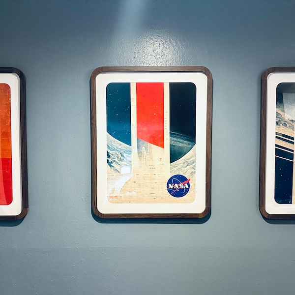 3 NASA Mid Century Modern Abstract Art Prints, NASA Wall Art, Space ...