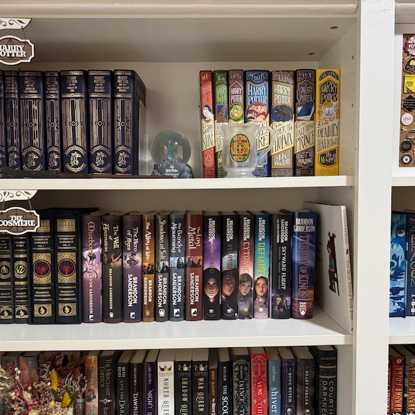 Fantasy Bookshelf Sign, Bookshelf Genre Hangers, Bookshelf Fantasy Sign ...