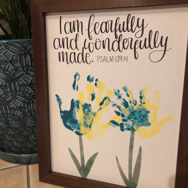 I Am Fearfully and Wonderfully Made, Handprint Craft for Kids, Psalm ...