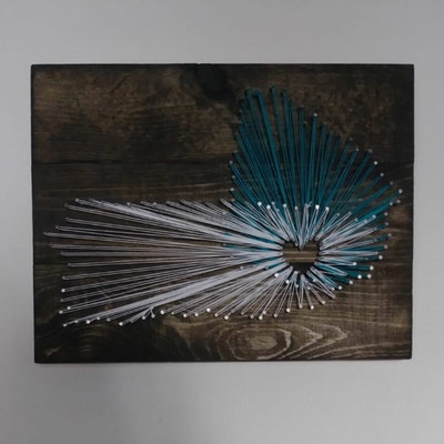 String Art Two State Wooden Sign, String Art Sign, Christmas Present ...