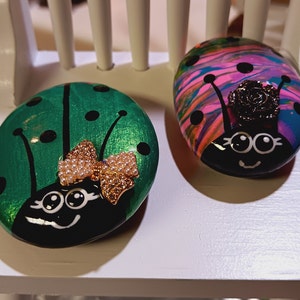 Graduation Ladybug Painted Rock - Etsy