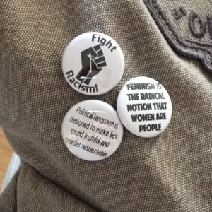 Fight Racism Badge 25mm / 1 Inch Black Power Politics Punk - Etsy UK