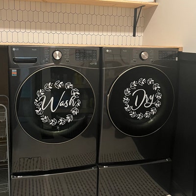 Laundry Room Decor wash dry Vinyl Decals, Washing Machines and Dryers ...