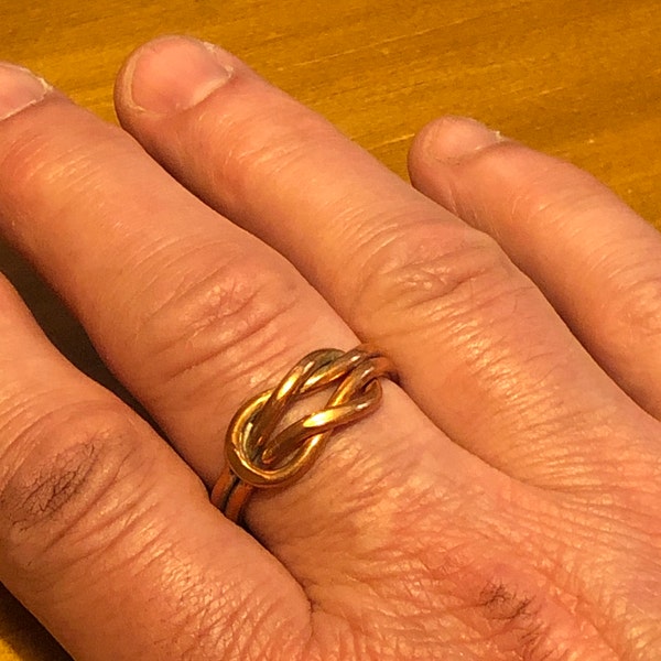 Copper Twisted Barbwire Ring, in Solid Good Quality Natural Copper ...