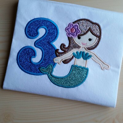 Instant Download Mermaid Applique Machine Embroidery Design - Etsy
