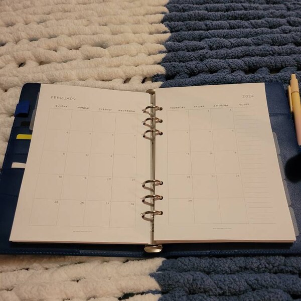 Printable Monthly Planner on Two Pages, Month at a Glance, Monthly ...