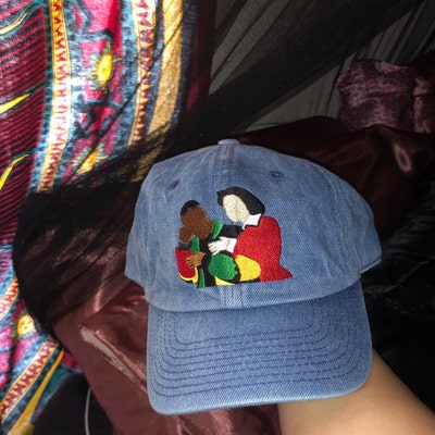 Denim Distressed Living Single Dad Cap Hat - Etsy