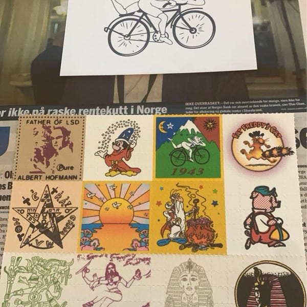 Poster Bicycle Day 1943 Albert Hofmann LSD Hofmann's Bike 42 X 42 Cm B-stock - Etsy