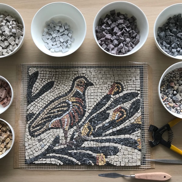 MOSAIC KIT With Tutorial, Complete Set of Tools and Marble Tiles ...