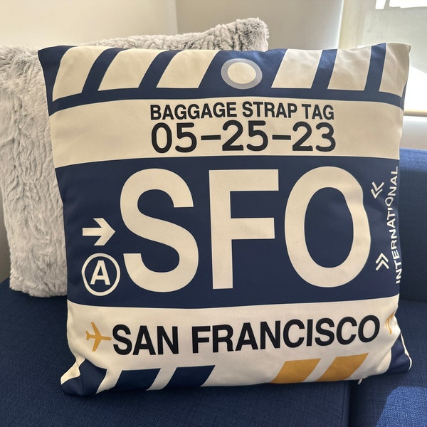 FORT MYERS Throw Pillow Vintage Baggage Tag Design With the RSW Airport ...