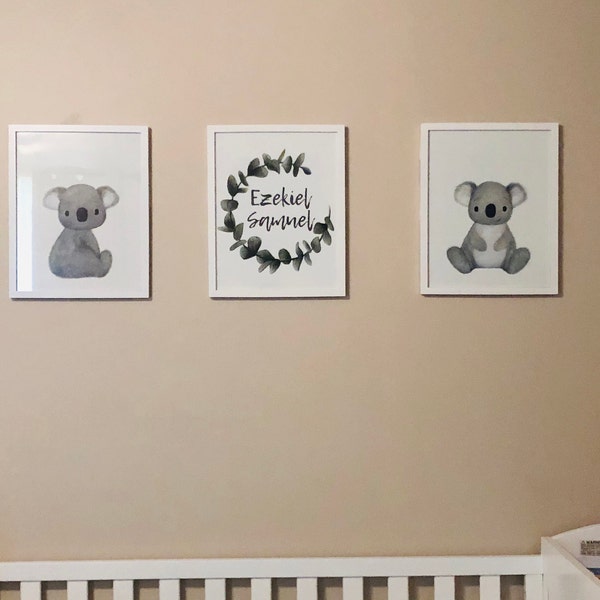 Australian Animal Print Set / Kangaroo Joey, Echidna Puggle, Wombat ...