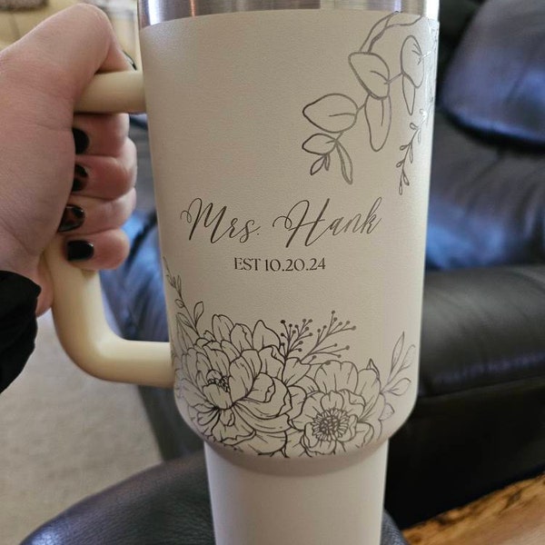 Personalized Laser Engraved Tumbler Cup, Gift for Grandmother, Travel ...