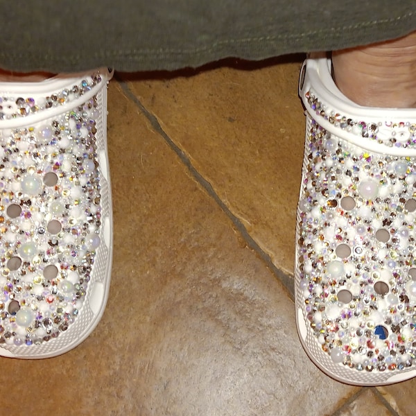 Luxury Bedazzled Wedding Crocs: Personalized Crystal Shoes - Etsy
