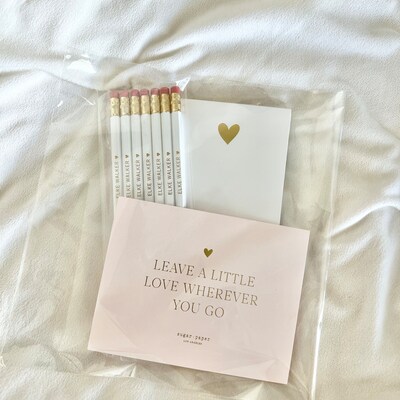 Personalized Pencil Set Custom Pencils Engraved With Foil Stamped Gift ...