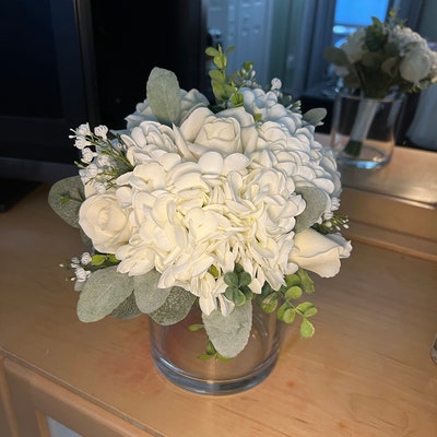 Faux Burnt Orange Ivory Fall Cake Topper Flowers for Wedding - Etsy