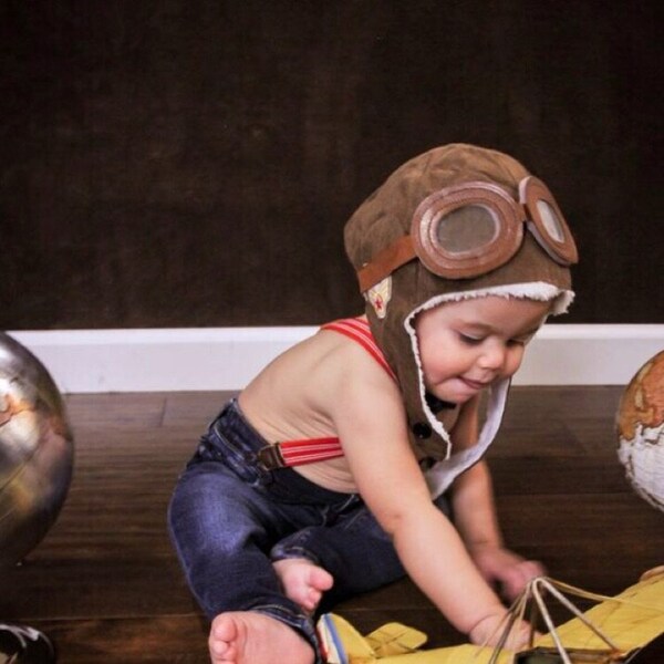 Baby Aviator Hat Toddler Pilot Hat Bomber Hat Childs Aviator With ...
