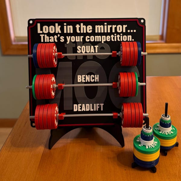 Weightlifting Personal Tracking Board, 5 Lifts, Show off Your Work on 5 ...