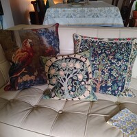 Fleurs Des Champs Jacquard Woven Belgian Tapestry Cushion 18x18 Inch ...