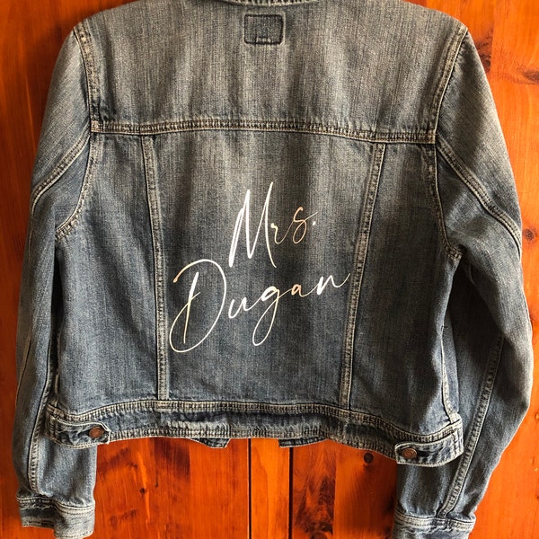 Mrs DIY Iron on | Mrs Last Name Iron on | Mrs Denim Jacket | DIY Mrs ... Mrs DIY Iron on | Mrs Last Name Iron on | Mrs Denim Jacket | DIY Mrs ...