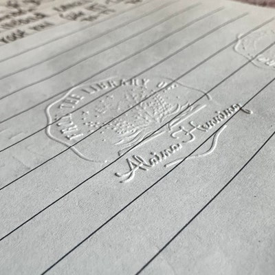 Library Book Embosser Custom Initials Monogram Ex Libris This Book ...