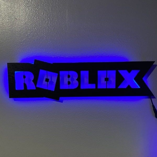 Roblox Gaming LED Sign, Video Game Art, Game Room Décor, Mancave, Kids ...