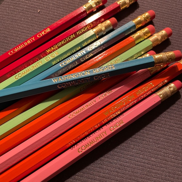 Custom Imprinted Hex School Pencils (1 or No Lines of Text) - Etsy