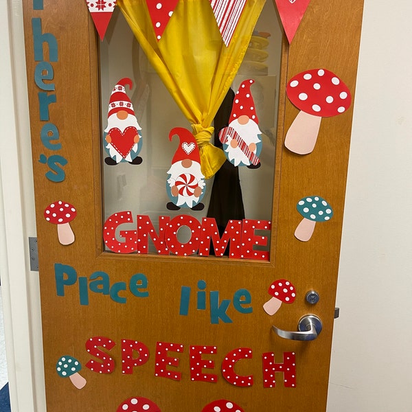 Speech Therapy January Winter Gnome Scandinavian Hygge Bulletin Board ...