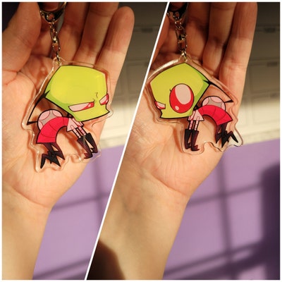 Invader Zim Keychain GIR ROBOT - Etsy