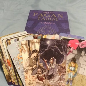 Pagan Tarot Kit Card Deck & Guidebook Set Oracle Cards and Book Magic ...