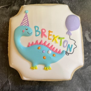 3 Rex Dinosaur Party Cookies birthday Dino Party partysaurus Cookies ...