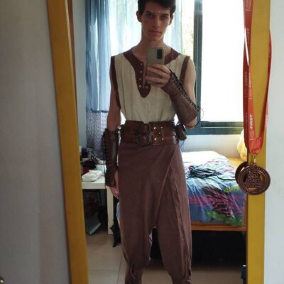 Costume Leather Set Larp Ranger Pauldrons Gorget Bandolier - Etsy